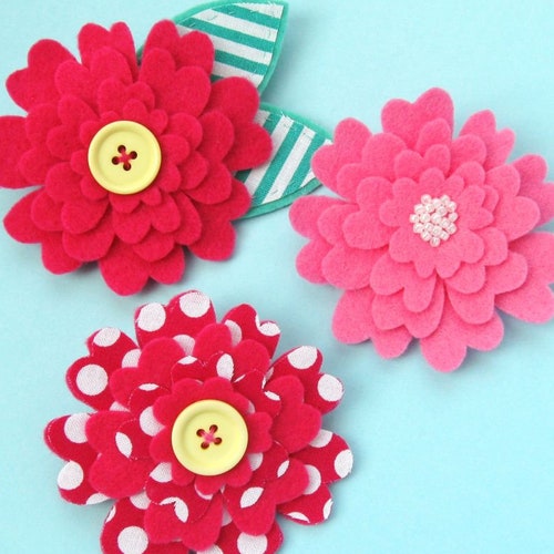 Flexible Flowers PDF Pattern Easy Felt Flower Sewing - Etsy