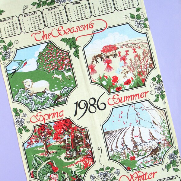 1986 Calendar - Etsy