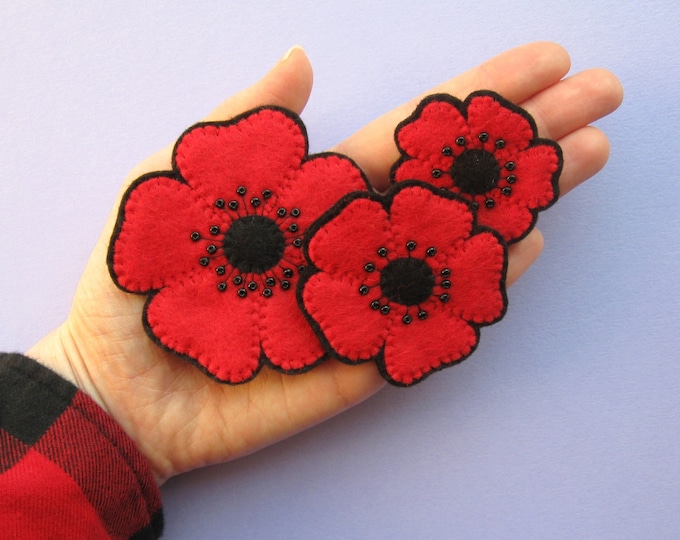 Indigenous Made Beaded Poppy - Etsy Canada