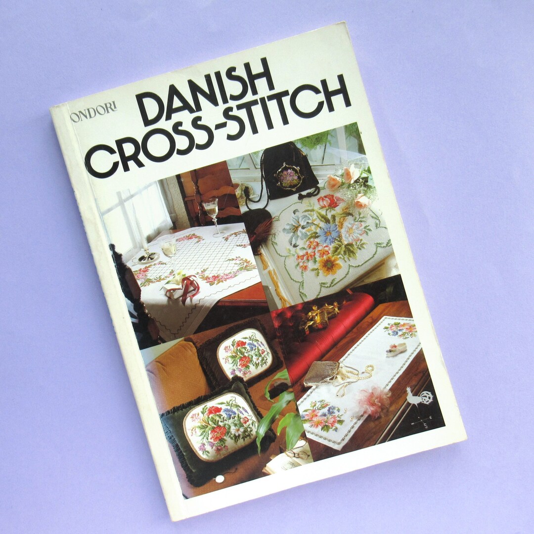 Danish Cross-stitch, Vintage Japanese Craft Book, in English, Vintage ...