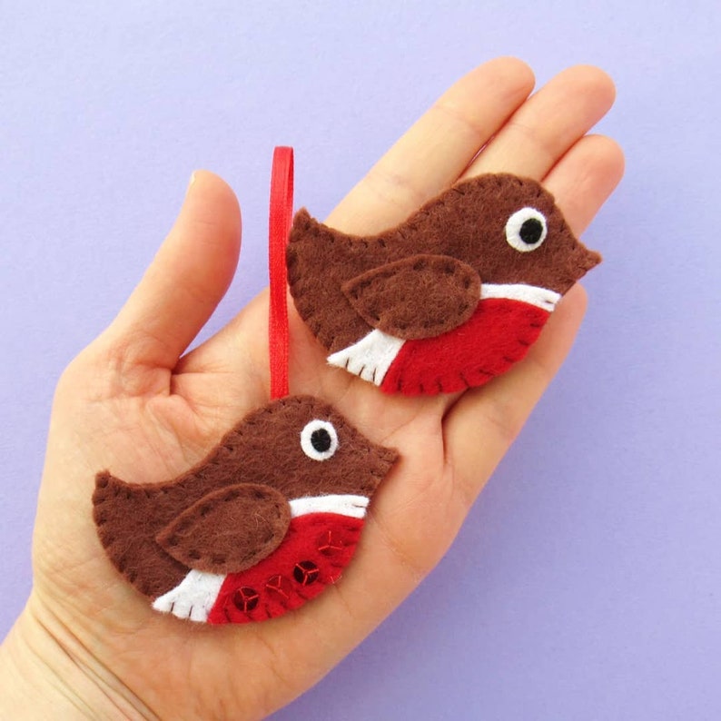 Little Robin PDF Pattern Felt Bird Brooch or Christmas - Etsy UK
