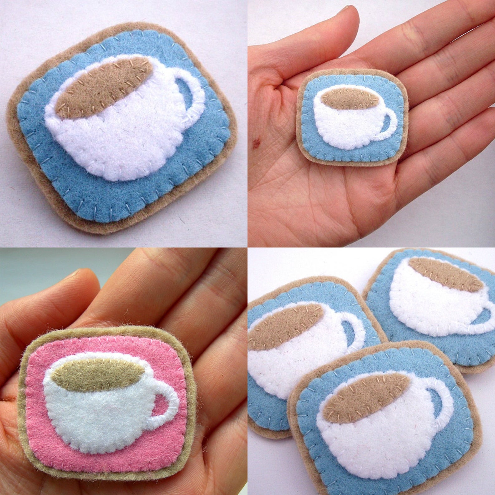Little Teacup PDF Pattern Easy Felt Brooch Sewing Tutorial - Etsy