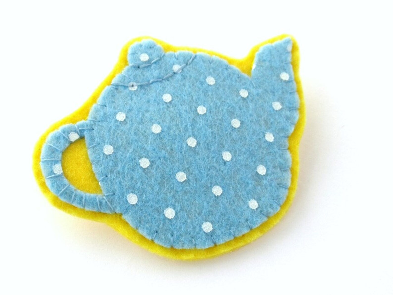 Teapot & Teacup PDF Pattern, Easy Printable Felt Brooch Sewing Tutorial ...