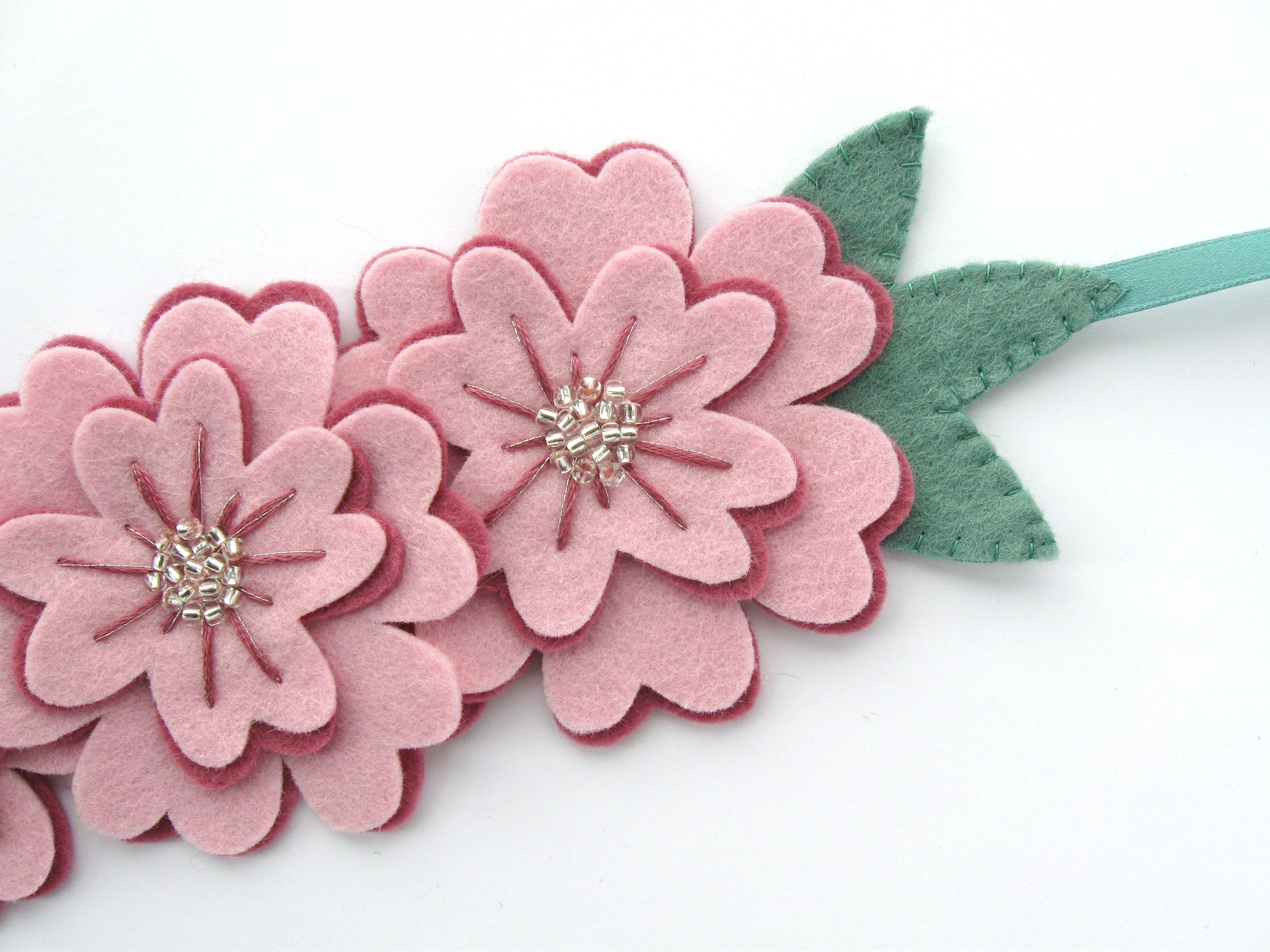 Romantic Flowers PDF Pattern Felt Flower Sewing Tutorial and | Etsy