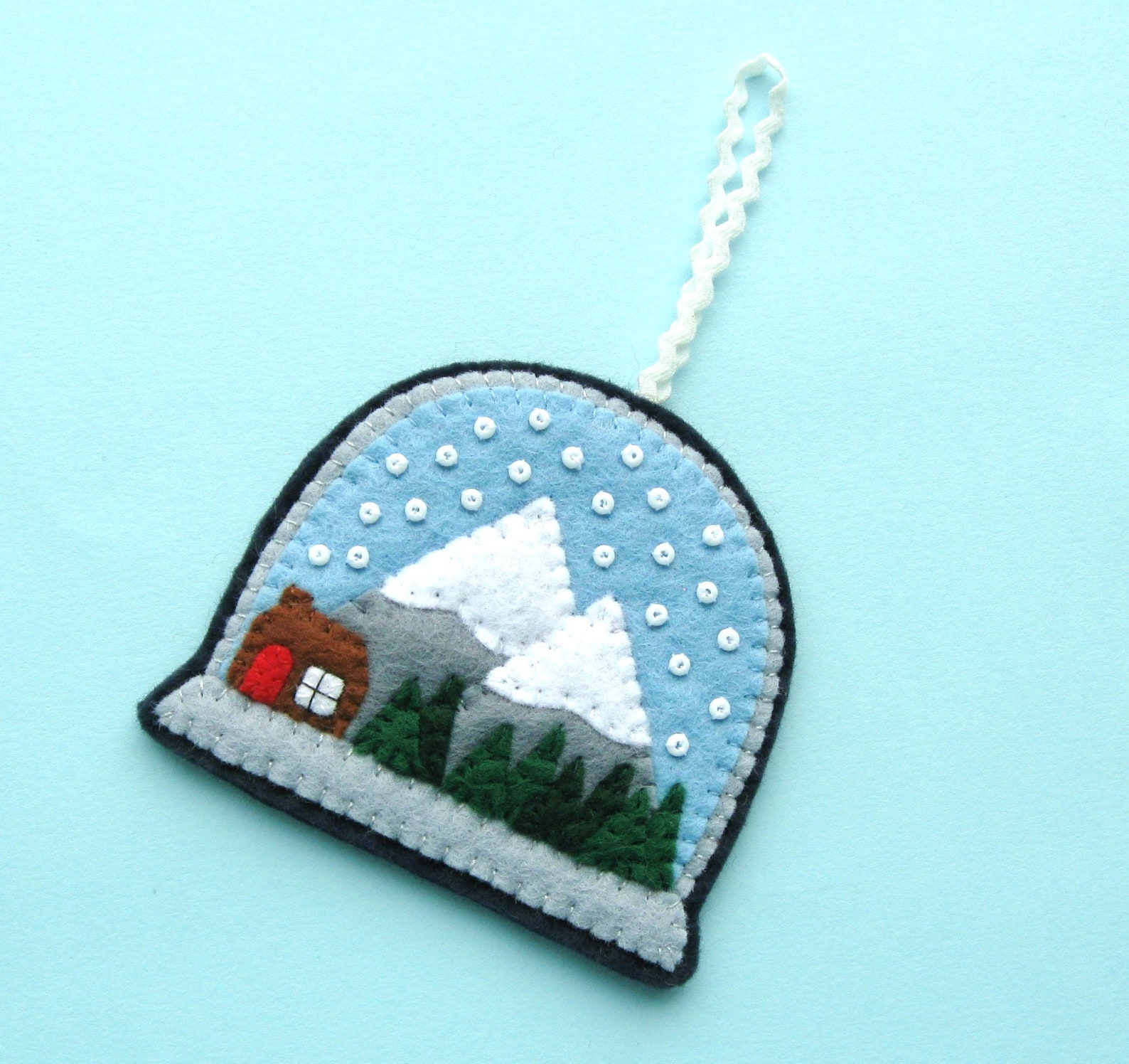 Snow Globe PDF Pattern Felt Christmas Ornament Sewing | Etsy