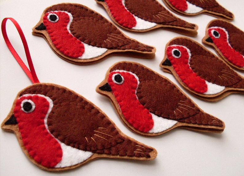 Robin PDF Pattern Felt Bird Sewing Tutorial and Embroidery - Etsy Polska