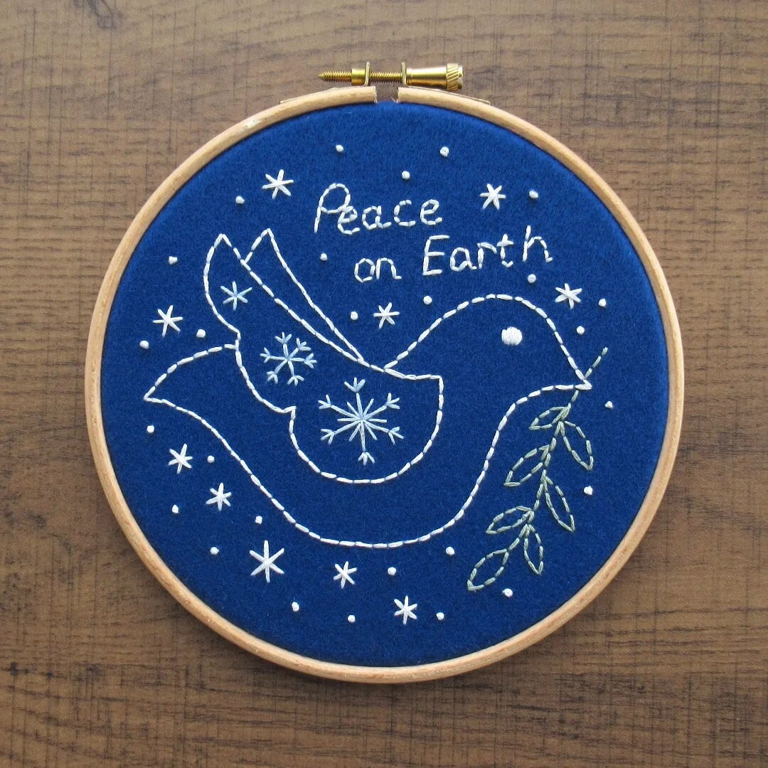 Doves PDF Pattern - Felt Christmas Ornament Sewing Tutorial, Sew Easy ...