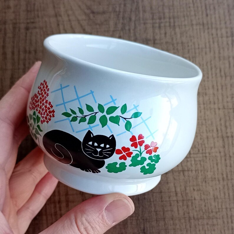 Vintage Sadler Black Cat Sugar Bowl, Ceramic, 80s, 90s, Retro Home ...