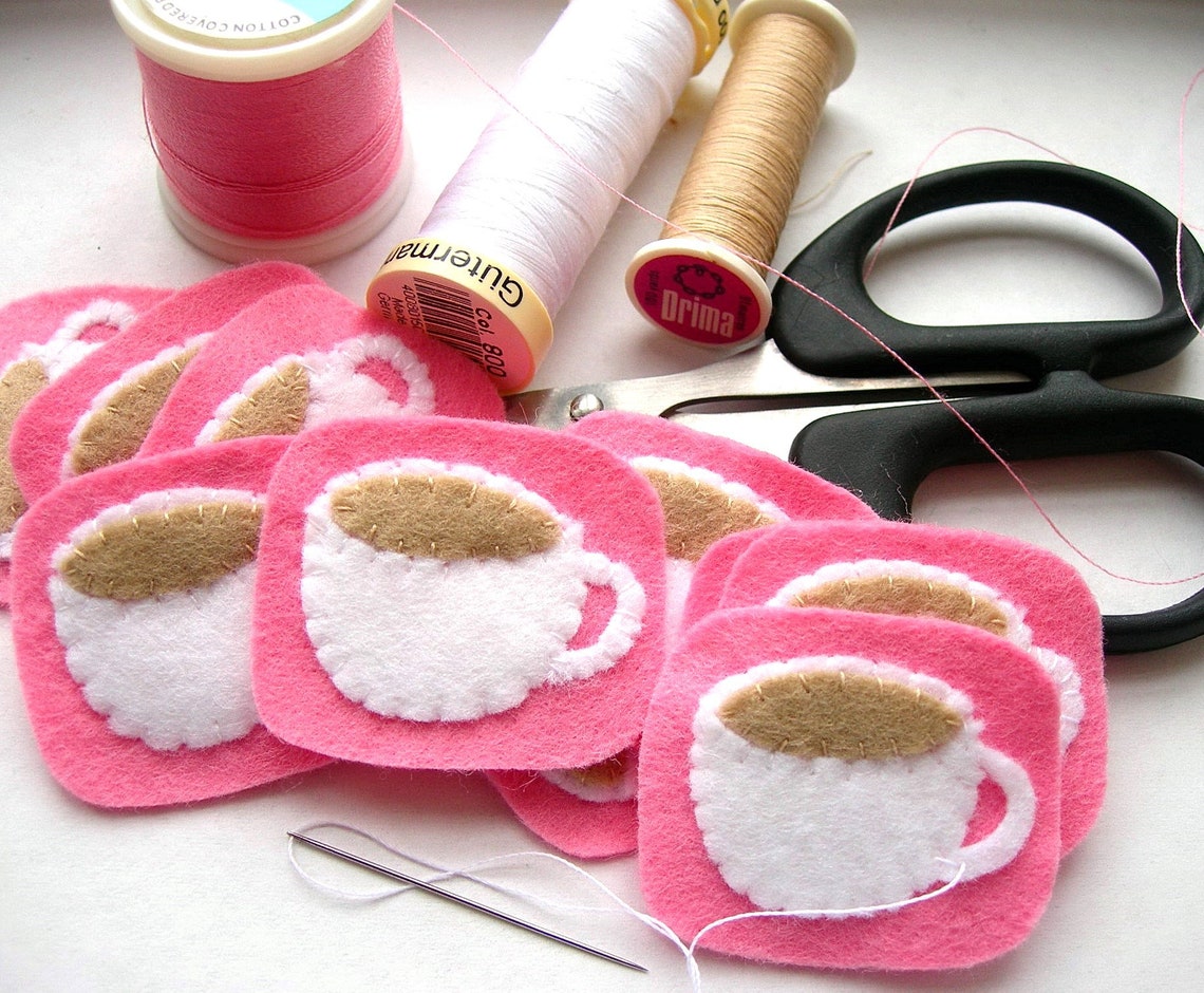 Little Teacup PDF Pattern Easy Felt Brooch Sewing Tutorial - Etsy