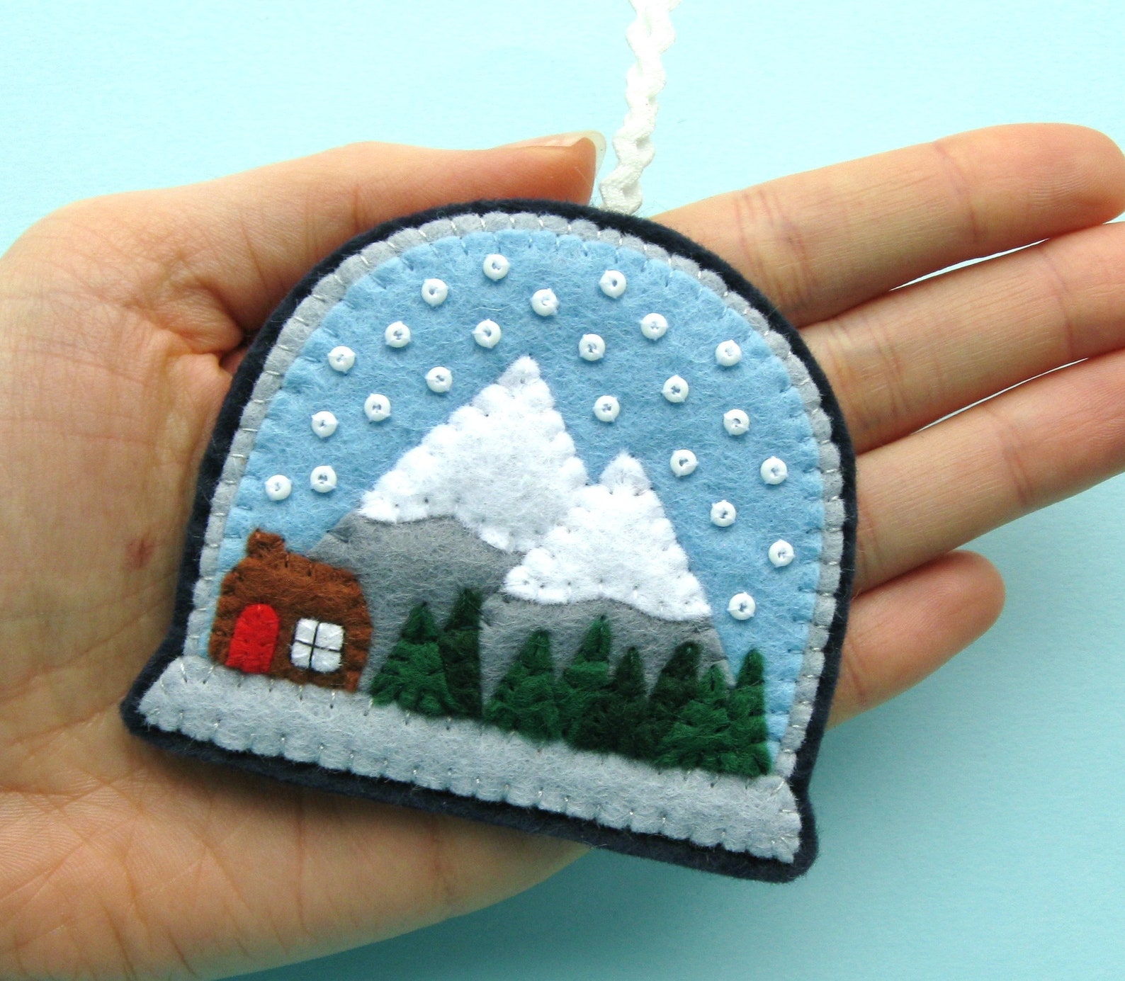 Snow Globe PDF Pattern - Felt Christmas Ornament Sewing Tutorial ...