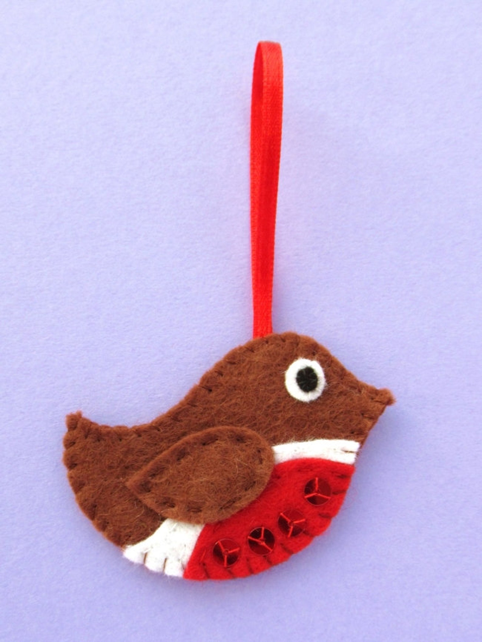 Little Robin PDF Pattern Felt Bird Brooch or Christmas | Etsy