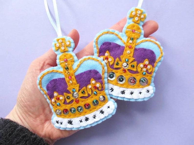 Crown PDF Pattern Felt Coronation Ornament Sewing Tutorial - Etsy