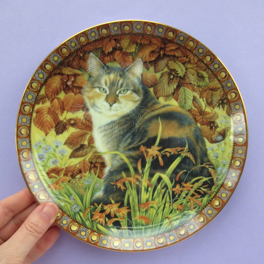 Vintage Cat Plate From Lesley Anne Ivory's the Four Seasons Collection ...