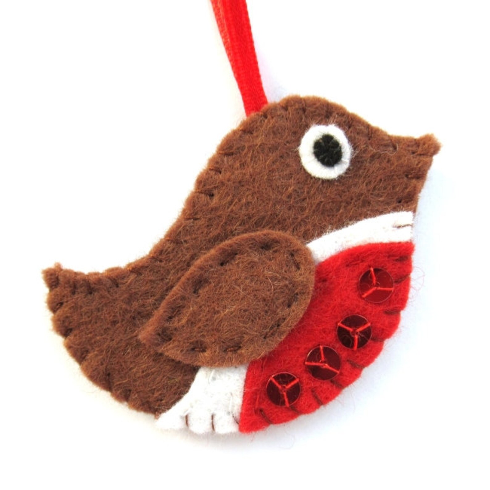 Little Robin PDF Pattern Felt Bird Brooch or Christmas | Etsy