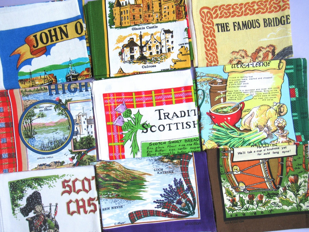 Scotland: Vintage Tea Towel Choice of Design Pick the One You Want ...