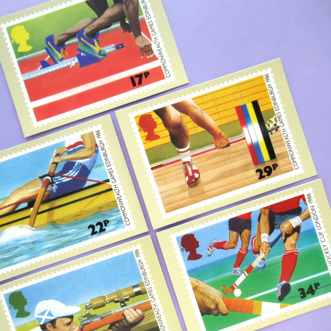 5 Vintage Postcards: Sport 1986 Unused Postcard Set 80s - Etsy