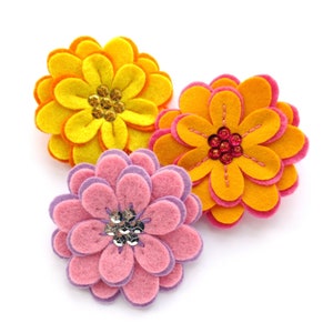 Flexible Flowers PDF Pattern - Easy Felt Flower Sewing Tutorial, Sew ...