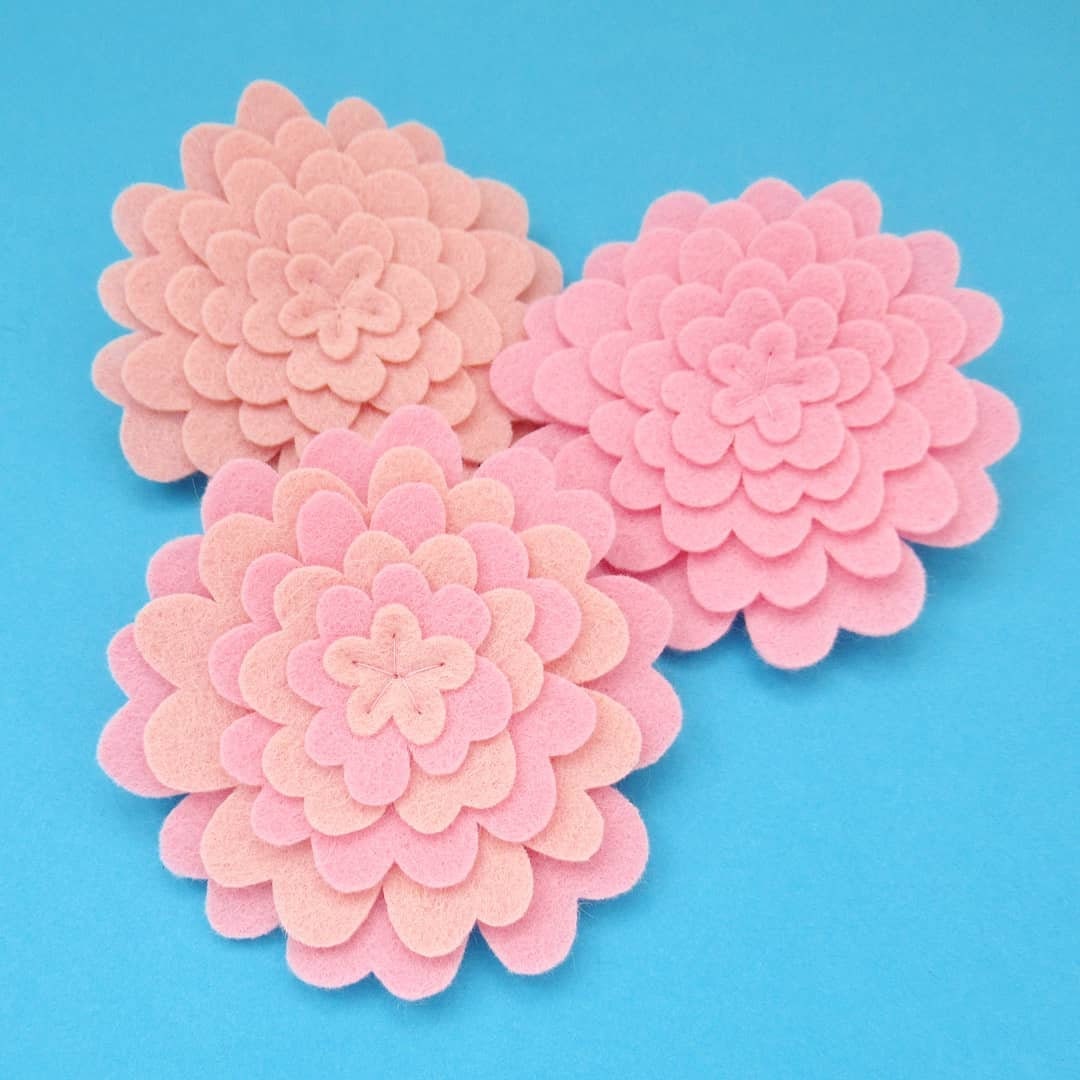 Peonies PDF Pattern Sew Pretty Peony Brooches With This Felt | Etsy
