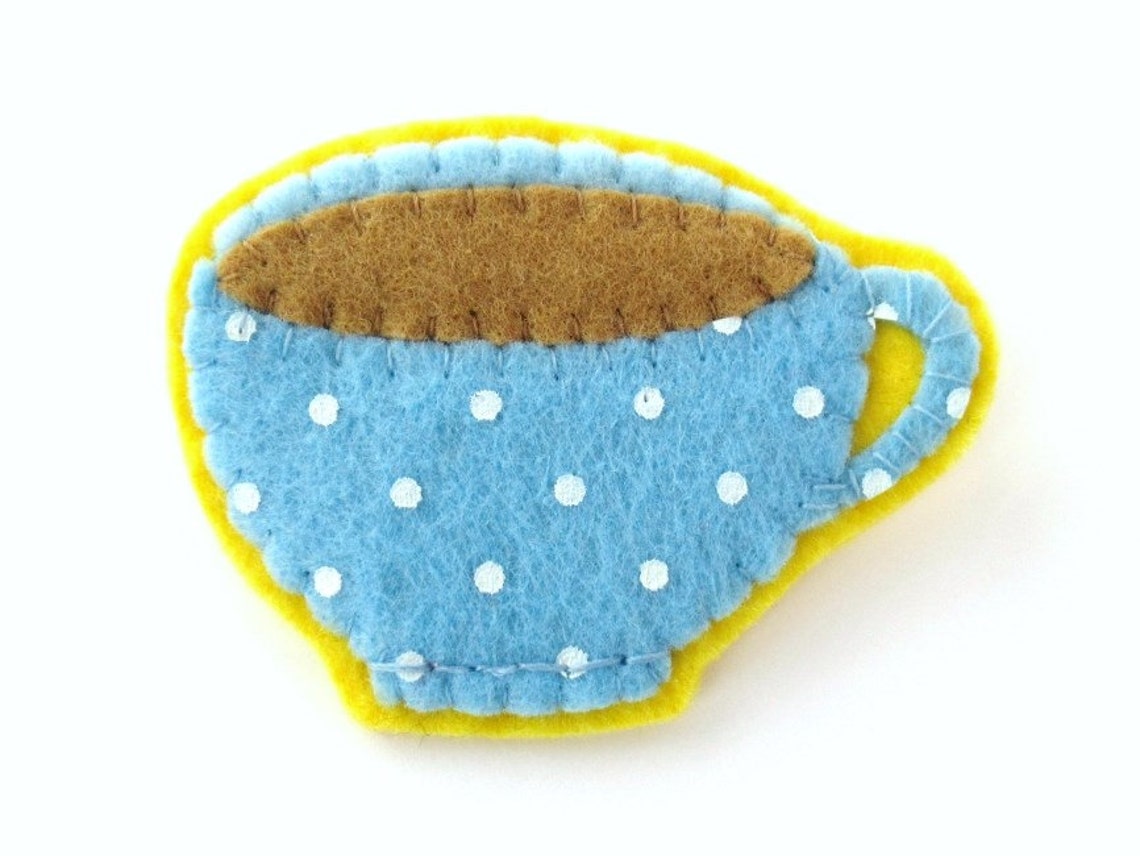 Teapot & Teacup PDF Pattern Easy Printable Felt Brooch Sewing - Etsy UK