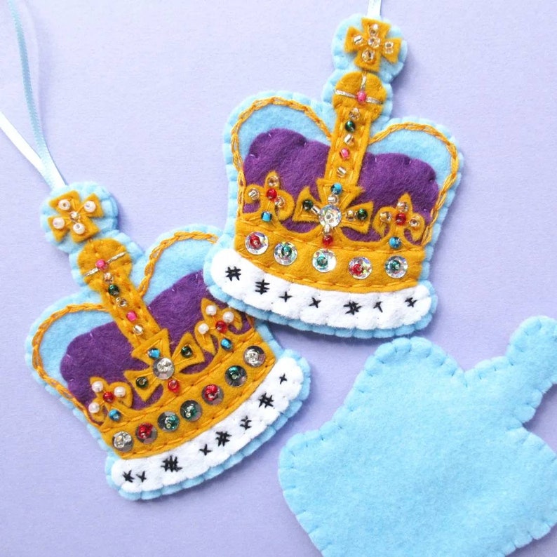 Crown PDF Pattern Felt Coronation Ornament Sewing Tutorial - Etsy