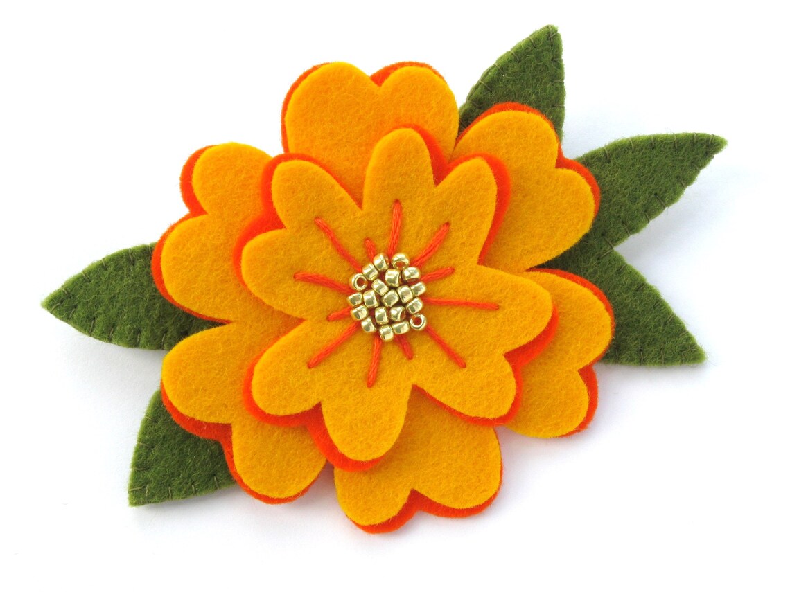 Romantic Flowers PDF Pattern - Felt Flower Sewing Tutorial and ...