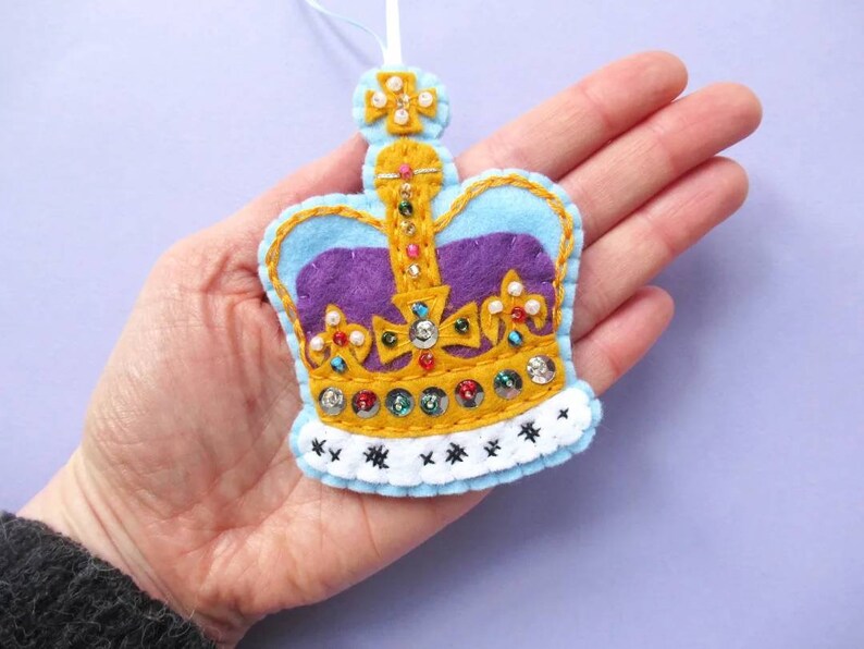 Crown PDF Pattern Felt Coronation Ornament Sewing Tutorial - Etsy