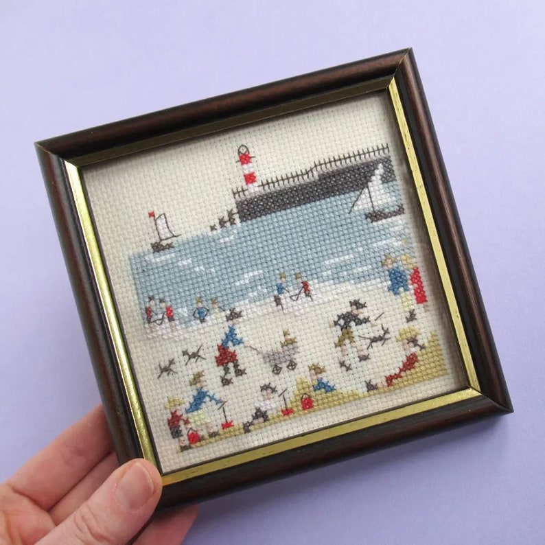 Vintage Cross Stitch Picture Based on Work by L S Lowry - Etsy
