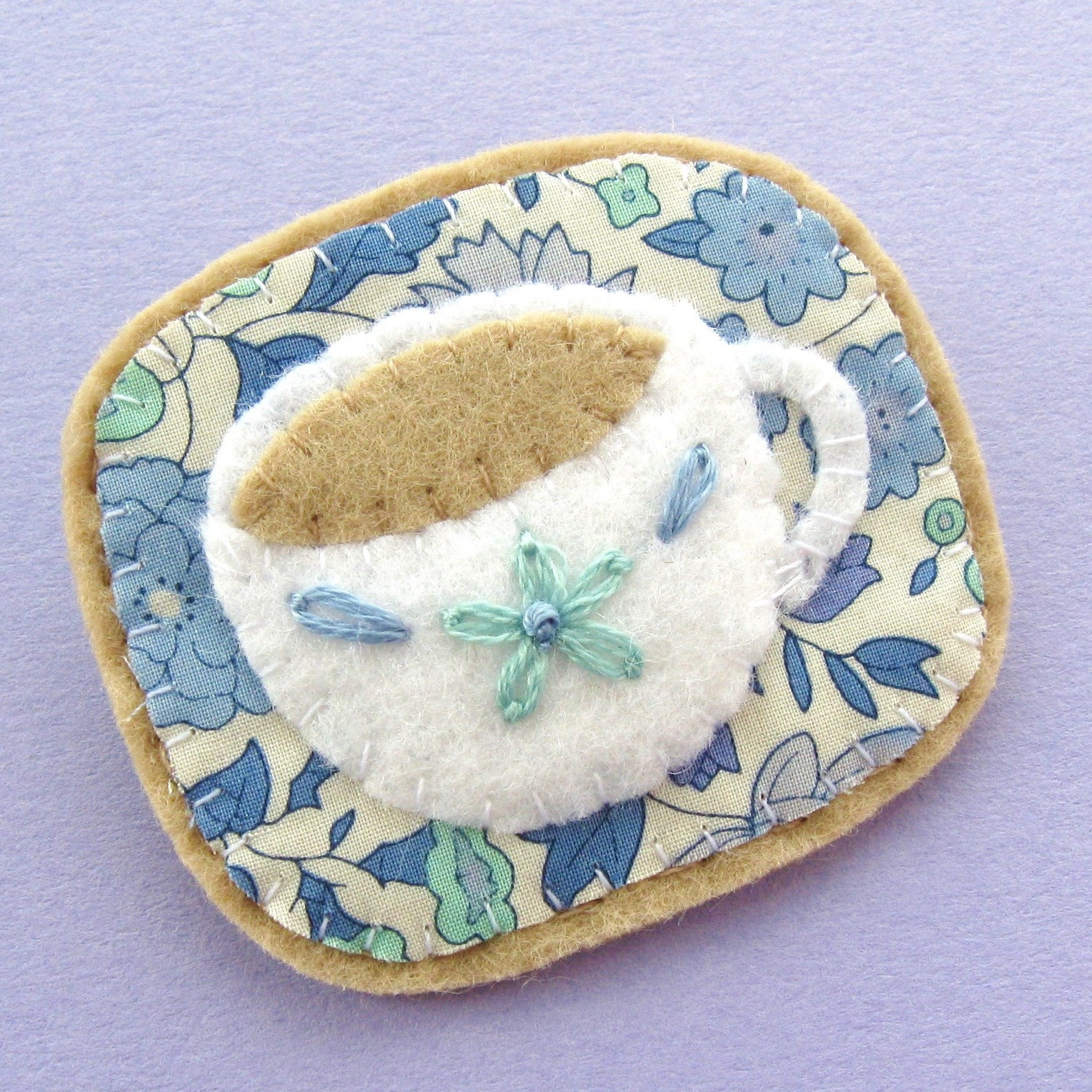 Little Teacup PDF Pattern Easy Felt Brooch Sewing Tutorial - Etsy