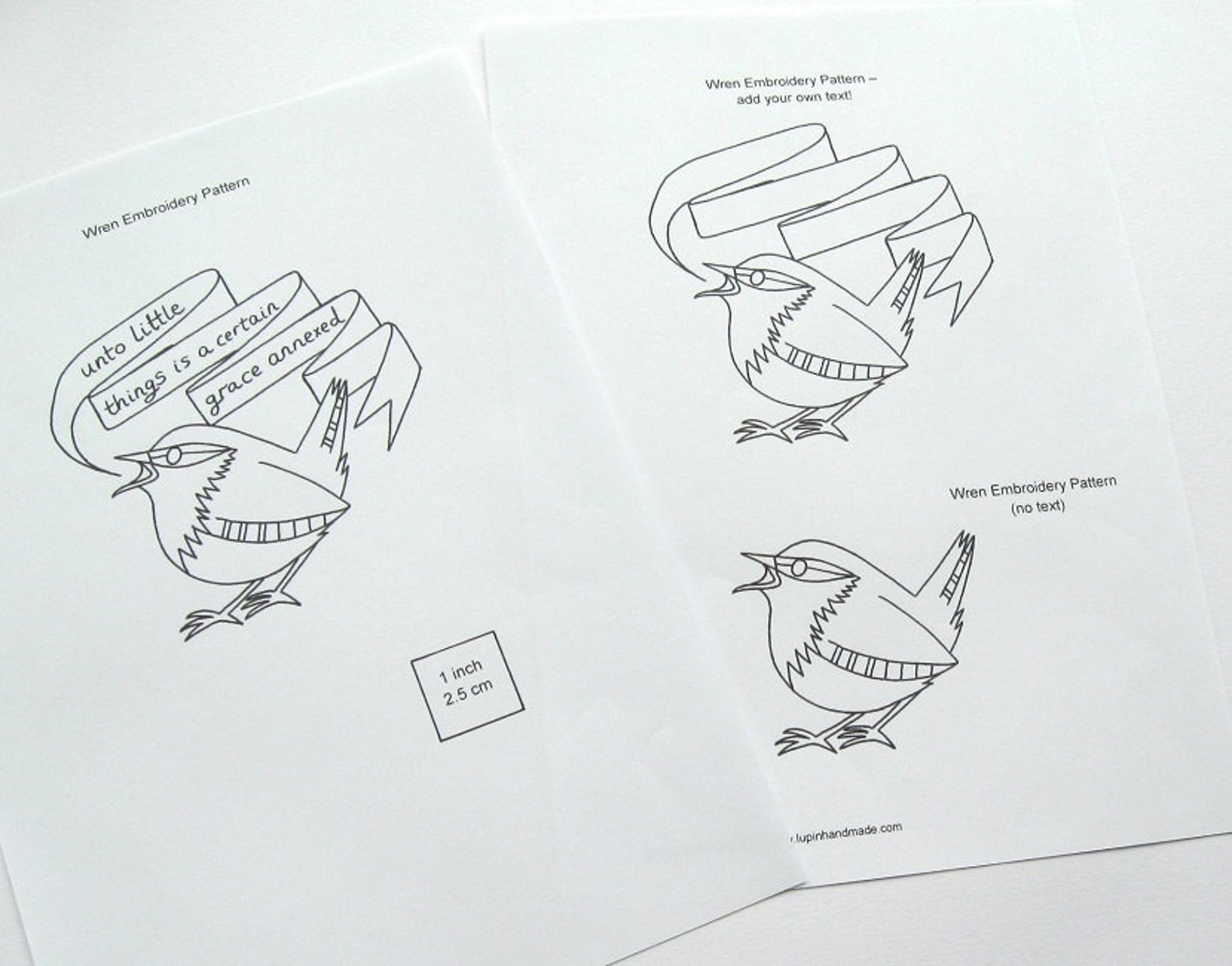 Wren PDF Embroidery Pattern, Embroider Some Bird Hoop Art Customisable ...