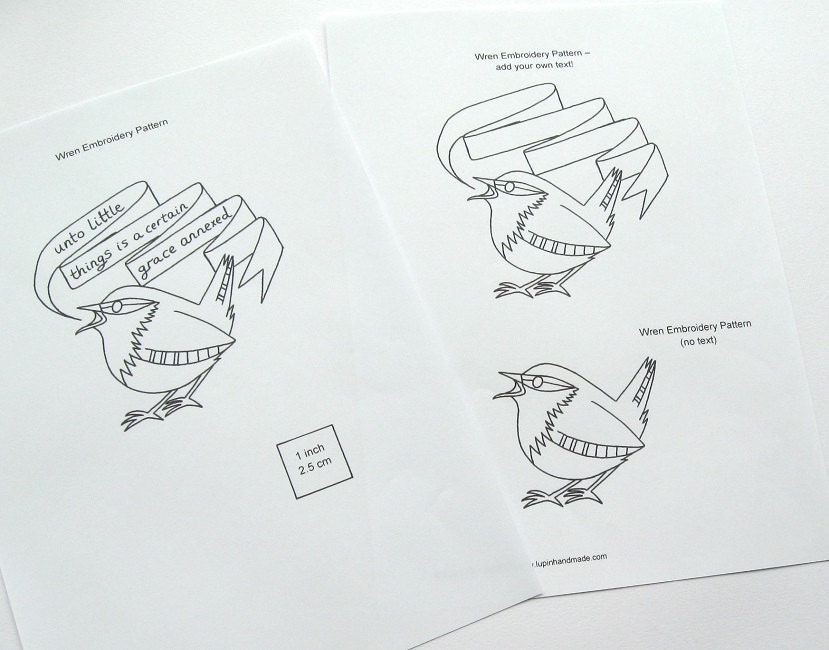 Wren PDF Embroidery Pattern Embroider Some Bird Hoop Art | Etsy