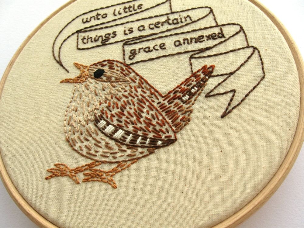 Wren PDF Embroidery Pattern Embroider Some Bird Hoop Art | Etsy