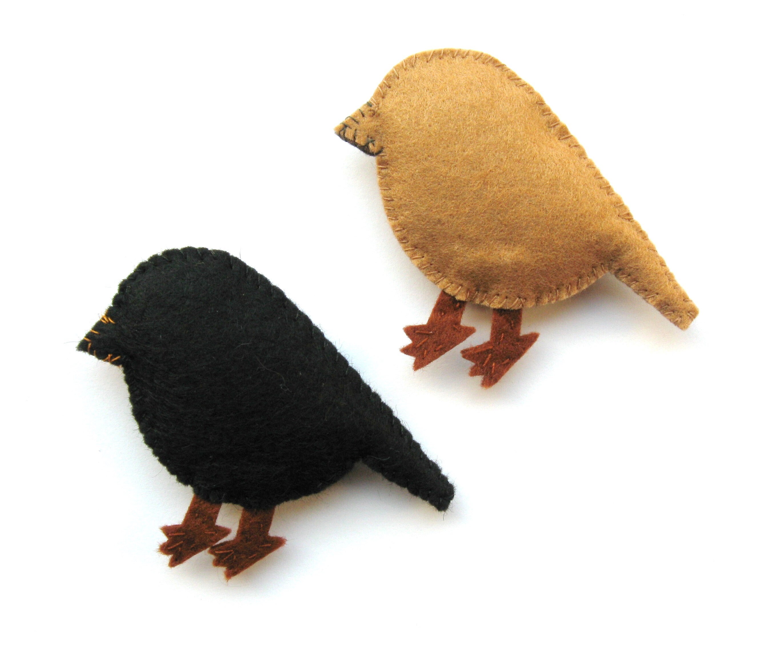 Felt Blackbirds PDF Pattern, Felt British Bird Sewing Tutorial, Easy ...
