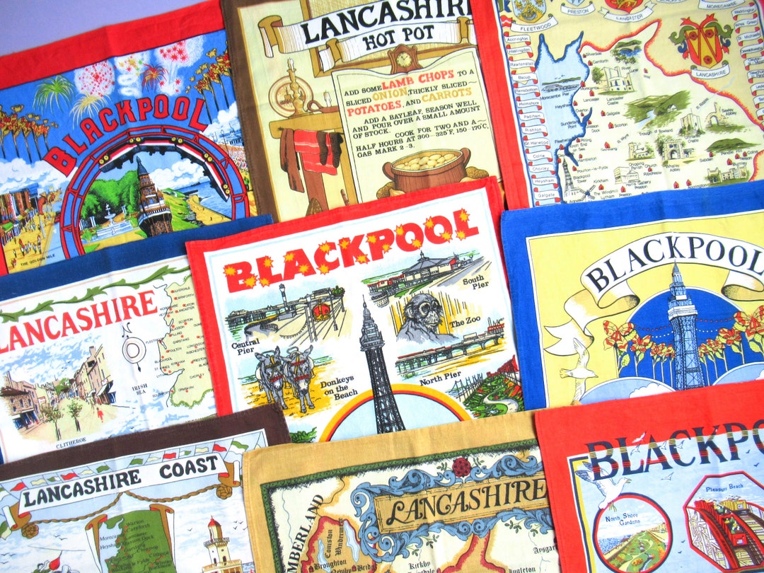 Blackpool & Lancashire: Vintage Tea Towel - Choice of Design - Pick the ...