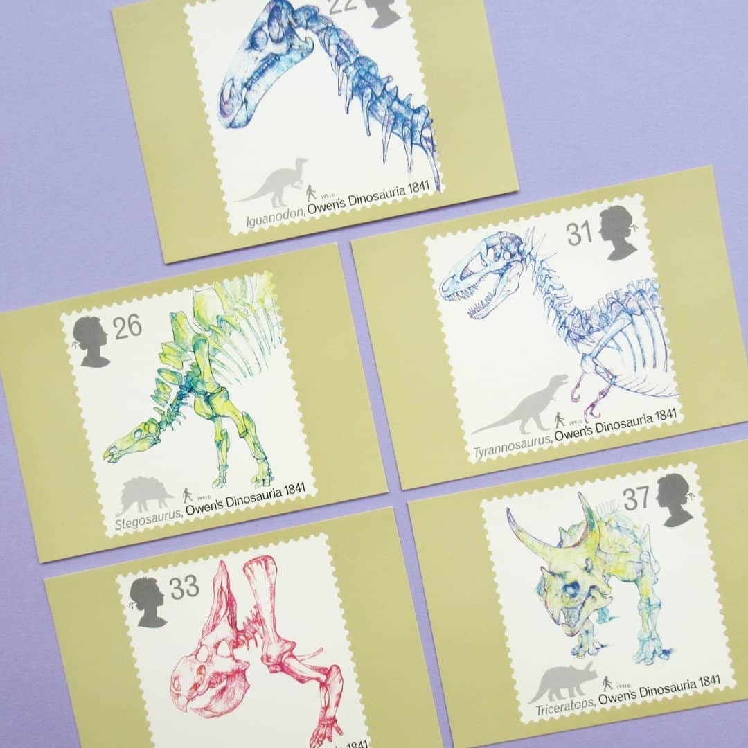 5 Postcards: Dinosaurs Unused Vintage Postcards Iguanodon - Etsy UK