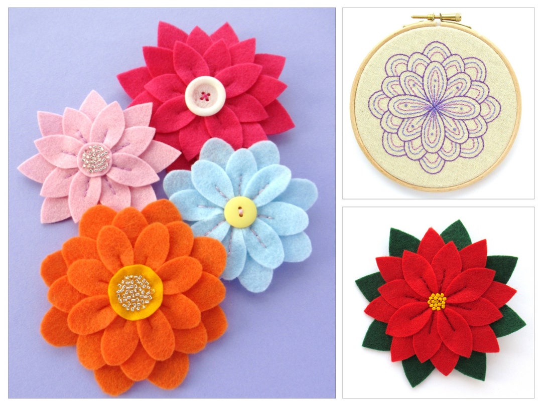 Fabulous Flowers PDF Patterns - Easy Felt Flower Sewing Tutorial and ... Fabulous Flowers PDF Patterns - Easy Felt Flower Sewing Tutorial and ...