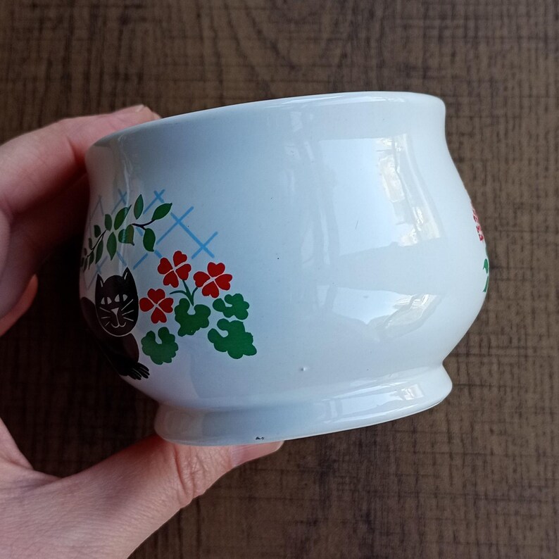 Vintage Sadler Black Cat Sugar Bowl, Ceramic, 80s, 90s, Retro Home ...