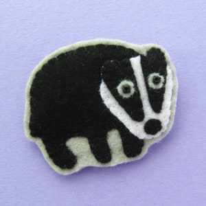 Badger PDF Pattern, Felt Woodland Animal Brooch Sewing Tutorial ...
