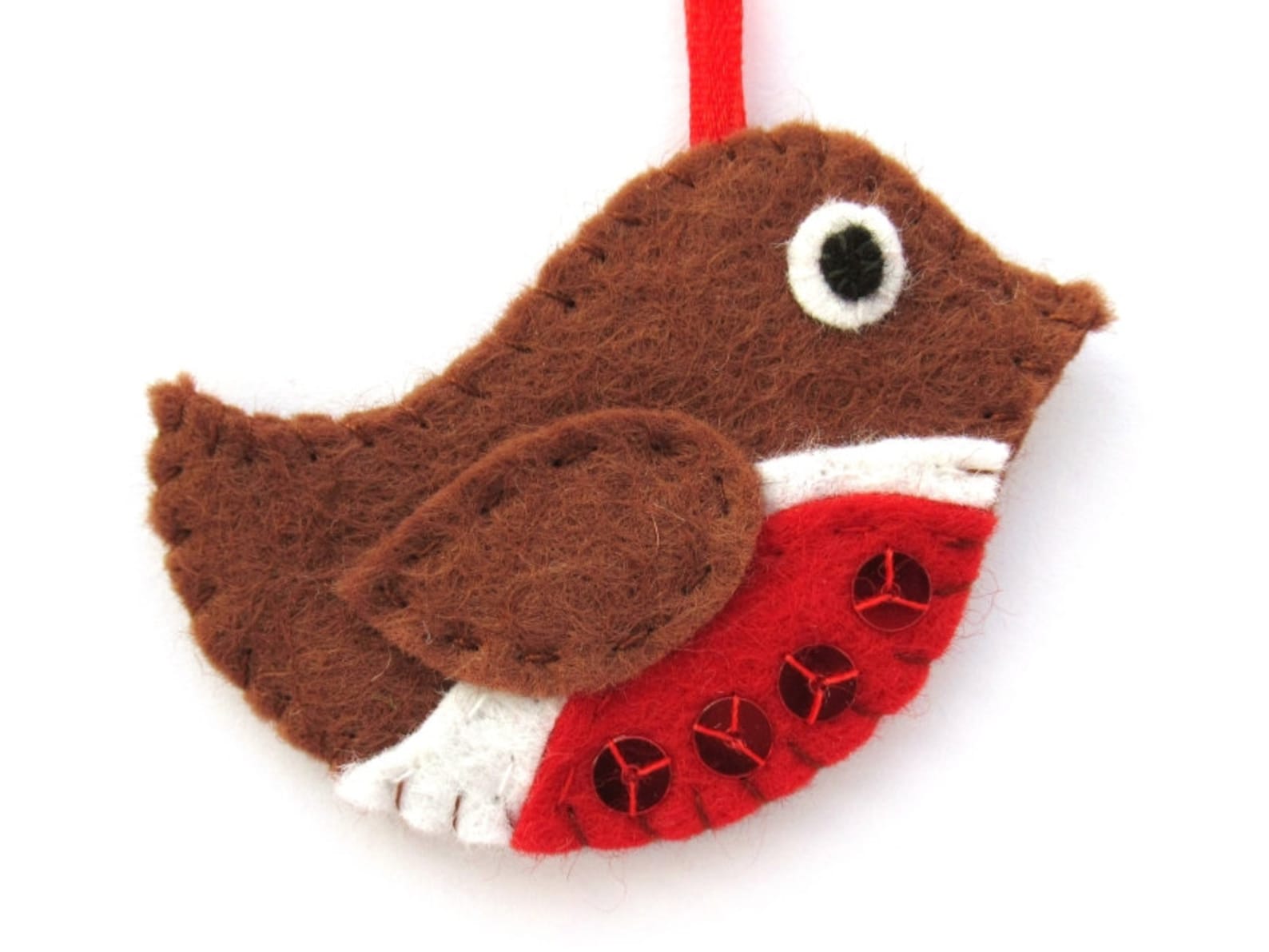 Little Robin PDF Pattern Felt Bird Brooch or Christmas | Etsy