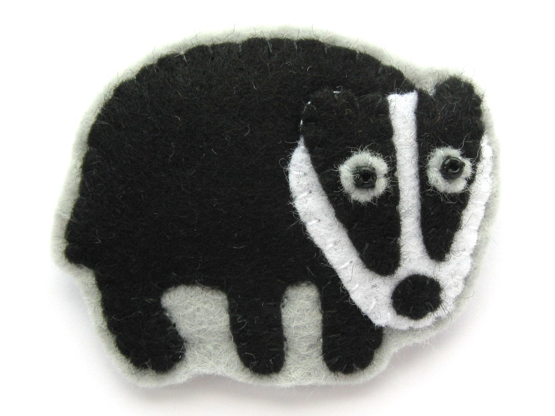 Badger PDF Pattern, Felt Woodland Animal Brooch Sewing Tutorial ...