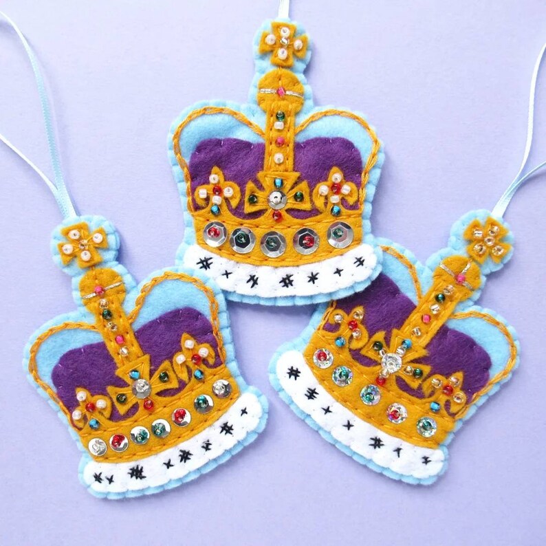 Crown PDF Pattern Felt Coronation Ornament Sewing Tutorial - Etsy
