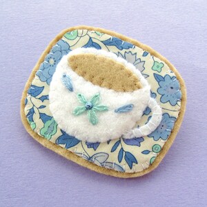 Little Teacup PDF Pattern, Easy Felt Brooch Sewing Tutorial, Sew a Cute ...