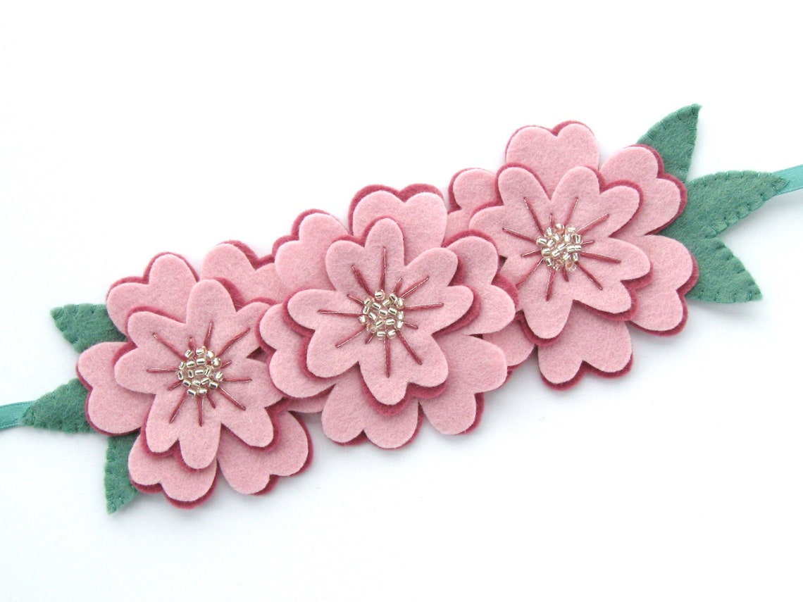 Romantic Flowers PDF Pattern - Felt Flower Sewing Tutorial and ...