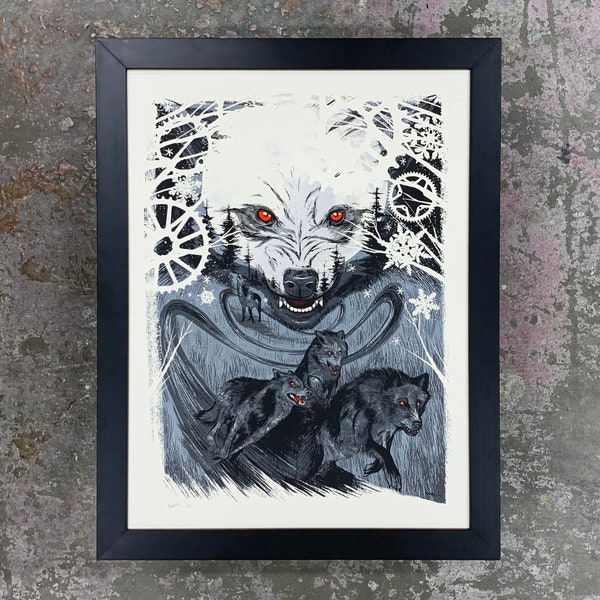 Wolf Pack Screen Print - Etsy