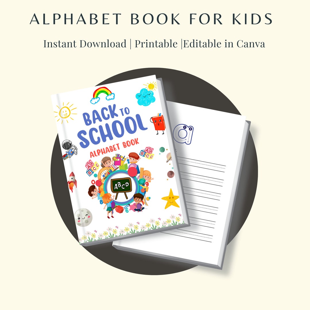 Back to School Alphabet Book for Kids - Etsy