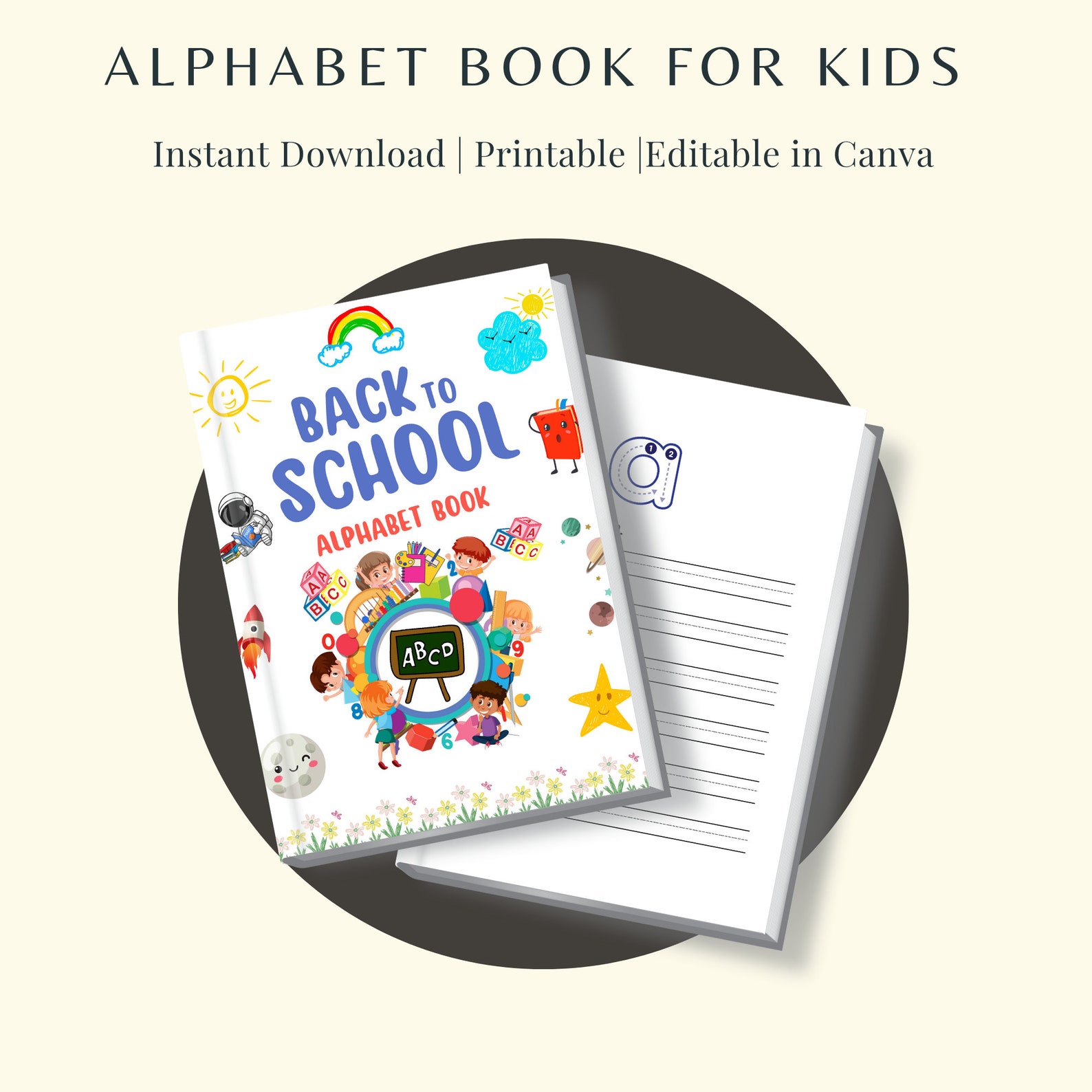 Back to School Alphabet Book for Kids - Etsy