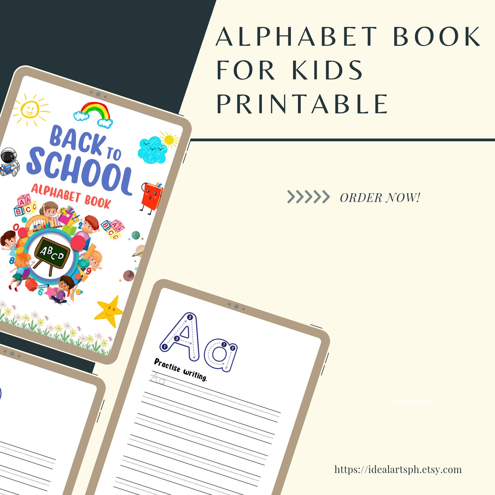 Back to School Alphabet Book for Kids - Etsy