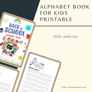 Back to School Alphabet Book for Kids - Etsy