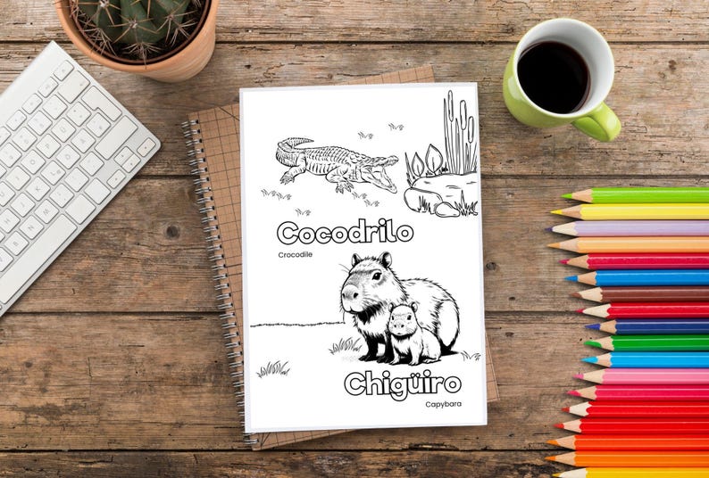 A-Z Spanish Alphabet Animal Coloring Pages | Bilingual Animal ABC ...