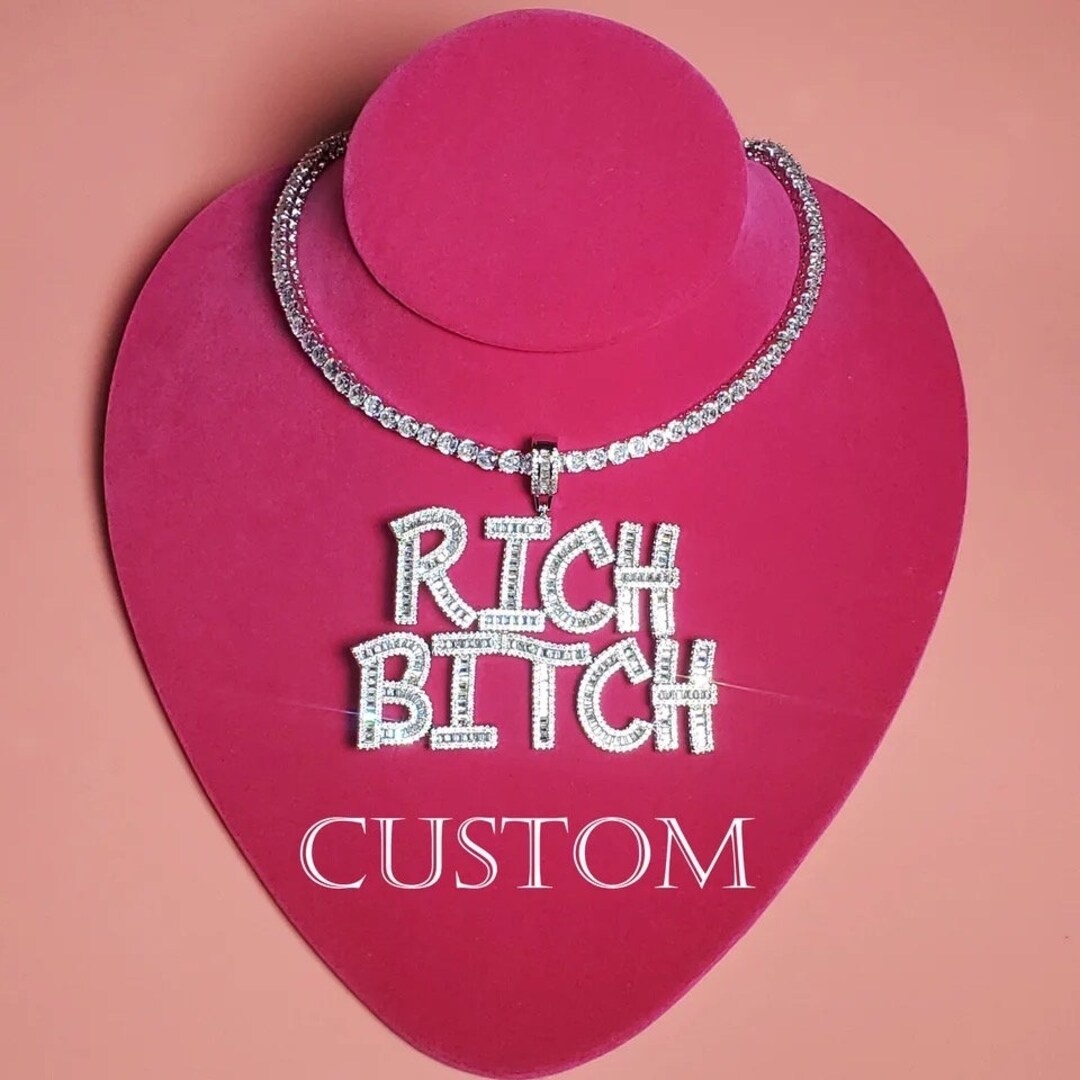 Custom Icy Name Plate Necklace - Etsy