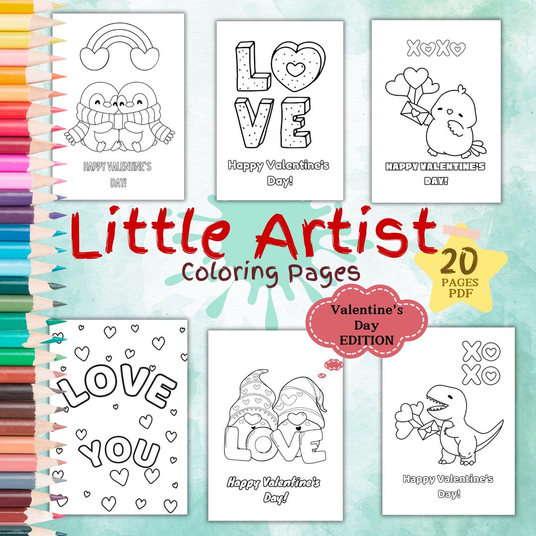 Valentine Card Coloring Pages for Kids Toddlers Preschoolers Toddlers ...